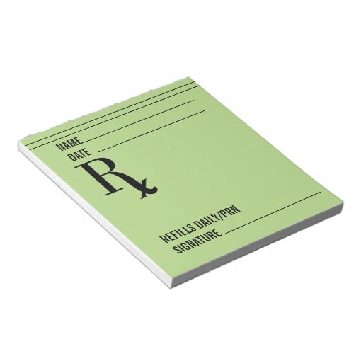 Rx Prescription Pad #2 | Zazzle