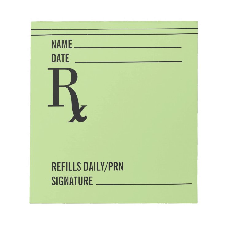 Rx Prescription Pad #2 | Zazzle
