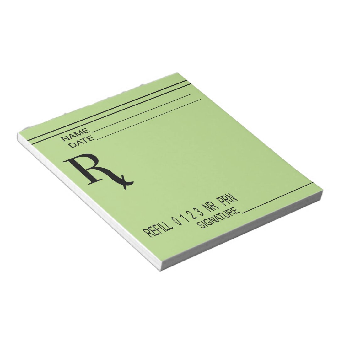 Rx Prescription Pad - Write Your Own Prescription! | Zazzle