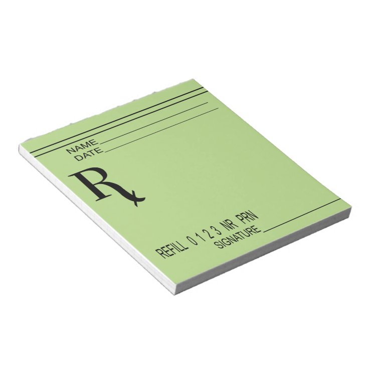 Rx Prescription Pad - Write Your Own Prescription! | Zazzle