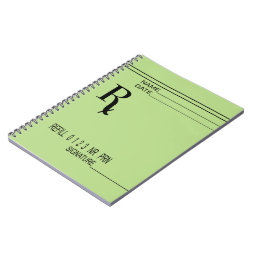 Rx Prescription Pad - Write Your Own Prescription! Notebook | Zazzle
