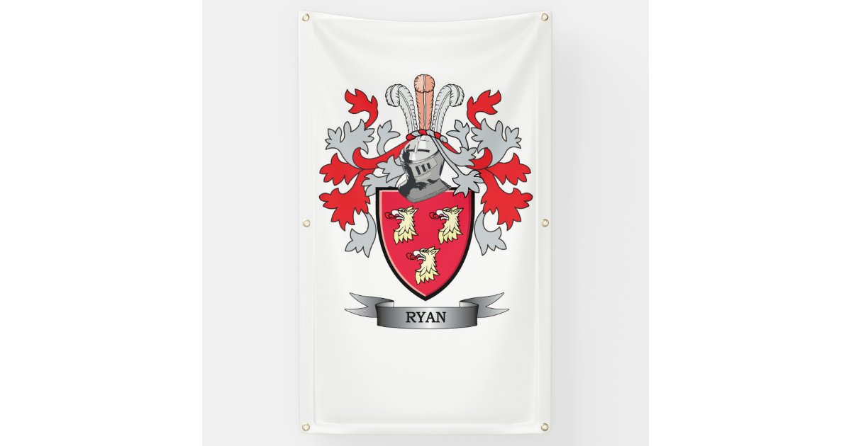 Ryan Coat of Arms Banner | Zazzle