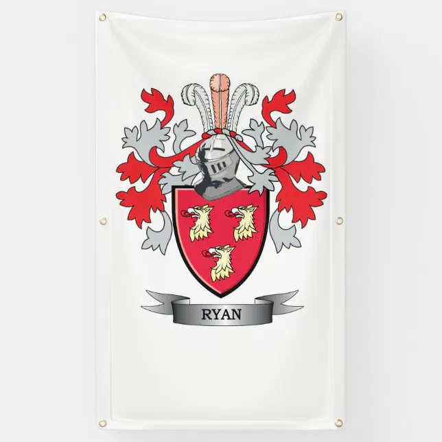 Ryan Coat of Arms Banner | Zazzle