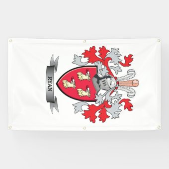 Ryan Coat of Arms Banner | Zazzle