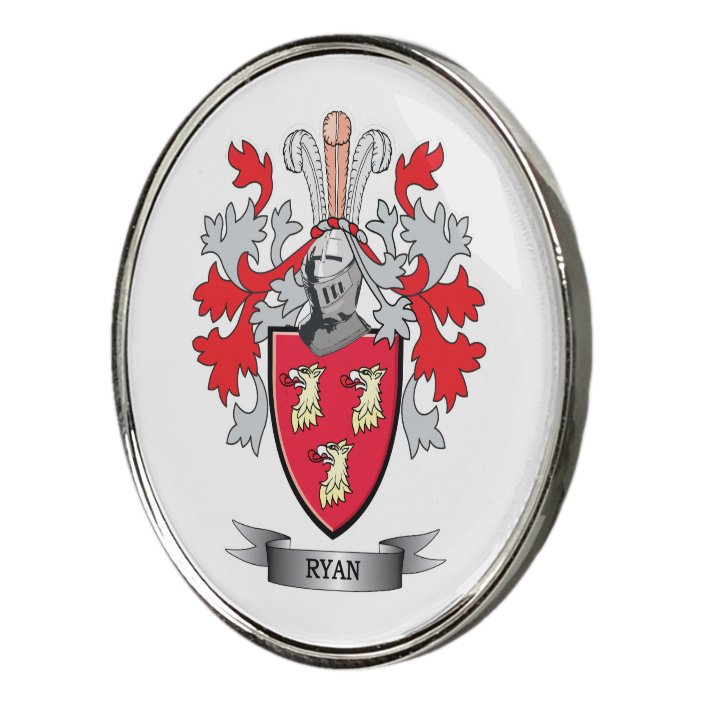 Ryan Coat of Arms Golf Ball Marker | Zazzle.com