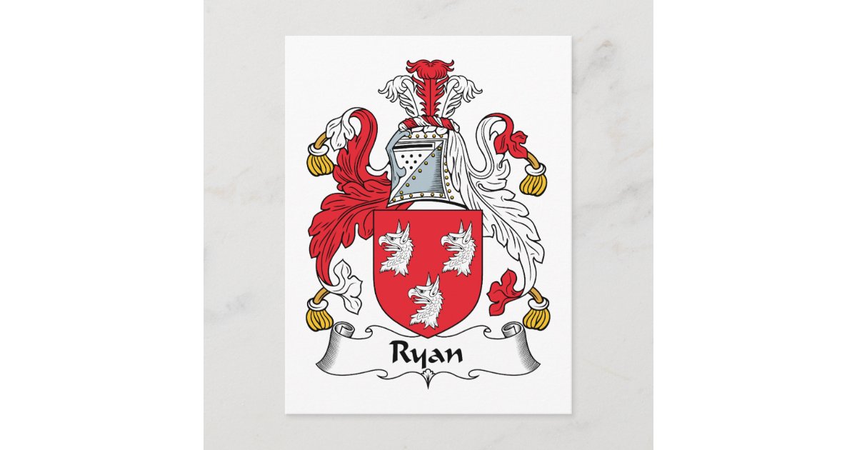 Ryan Family Crest Postcard | Zazzle