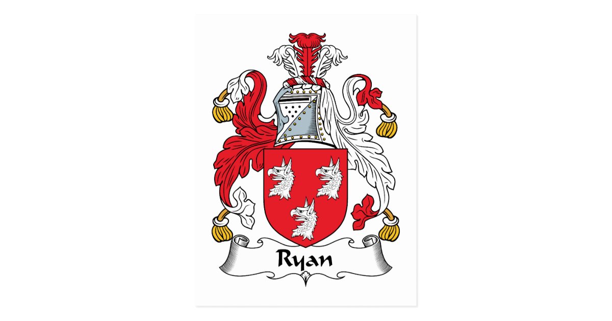 Ryan Family Crest Postcard | Zazzle.com