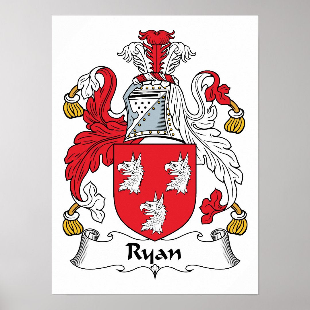 Ryan Family Crest Poster | Zazzle