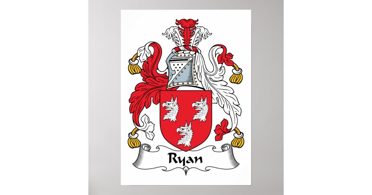 Ryan Family Crest Poster | Zazzle