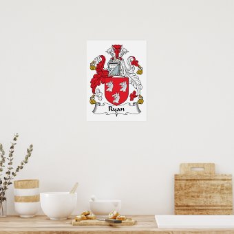 Ryan Family Crest Poster | Zazzle