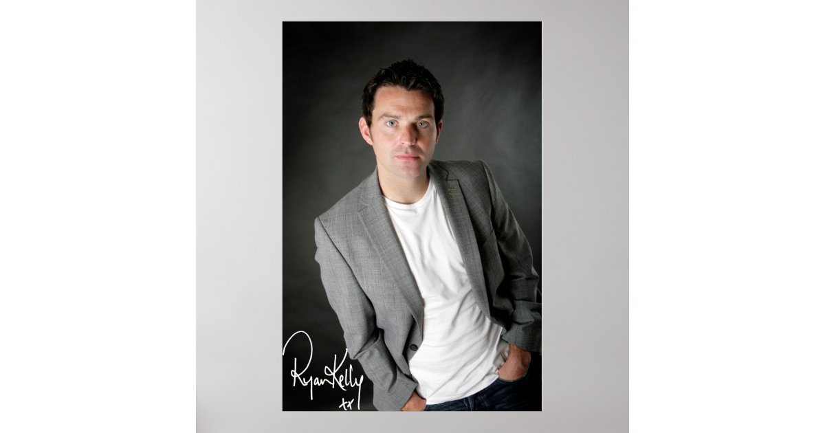 Ryan Kelly Music - Poster- Gray-"Signed" Poster | Zazzle