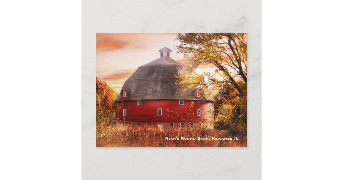 Ryan's Round Barn Postcard | Zazzle