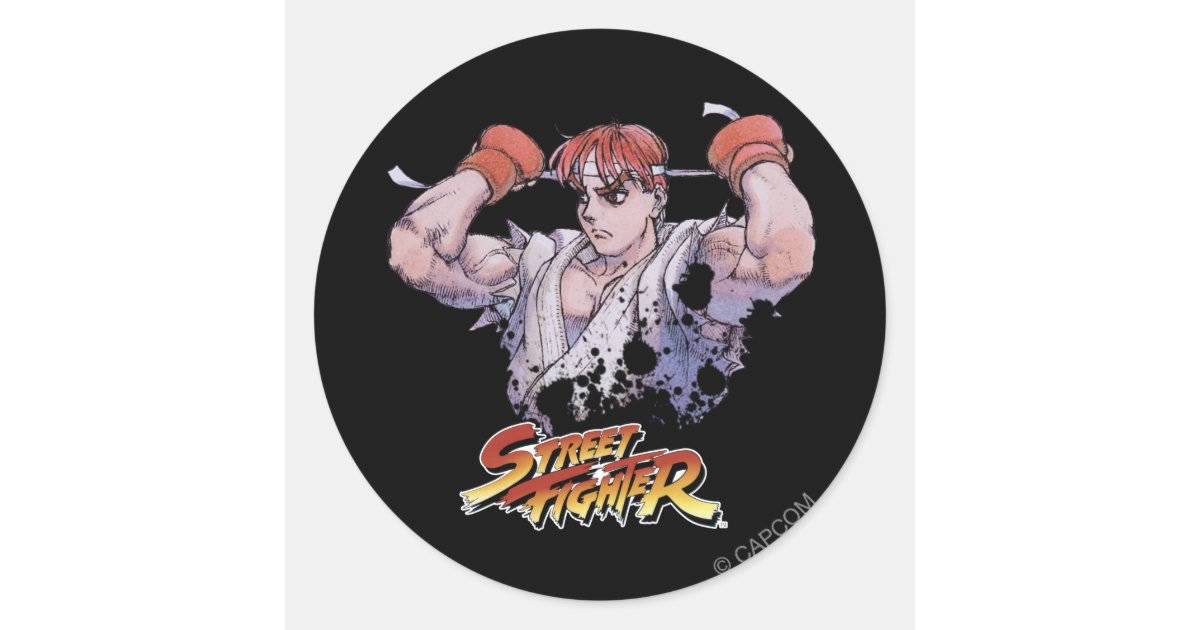 Ryu Classic Round Sticker | Zazzle