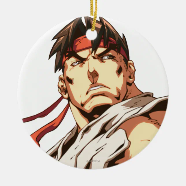 Ryu Close-Up Ceramic Ornament | Zazzle