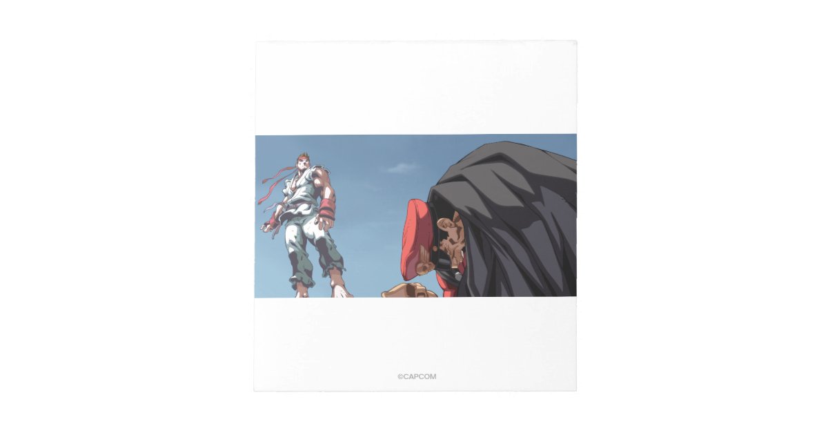 Ryu Defeat Bison Notepad | Zazzle