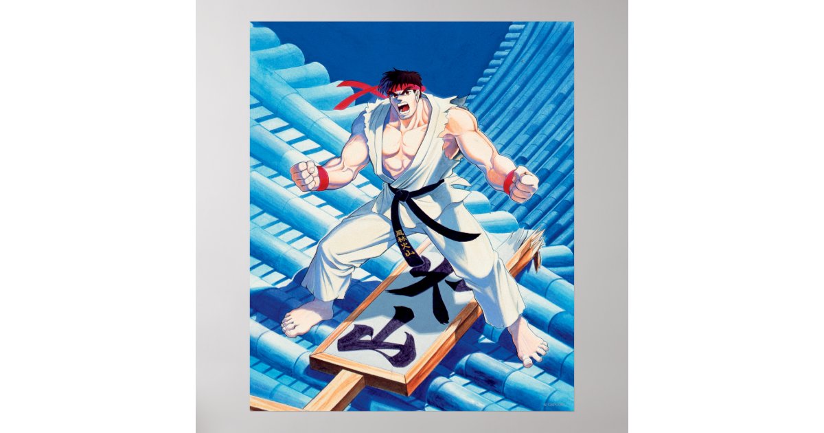 Ryu on Roof Poster | Zazzle