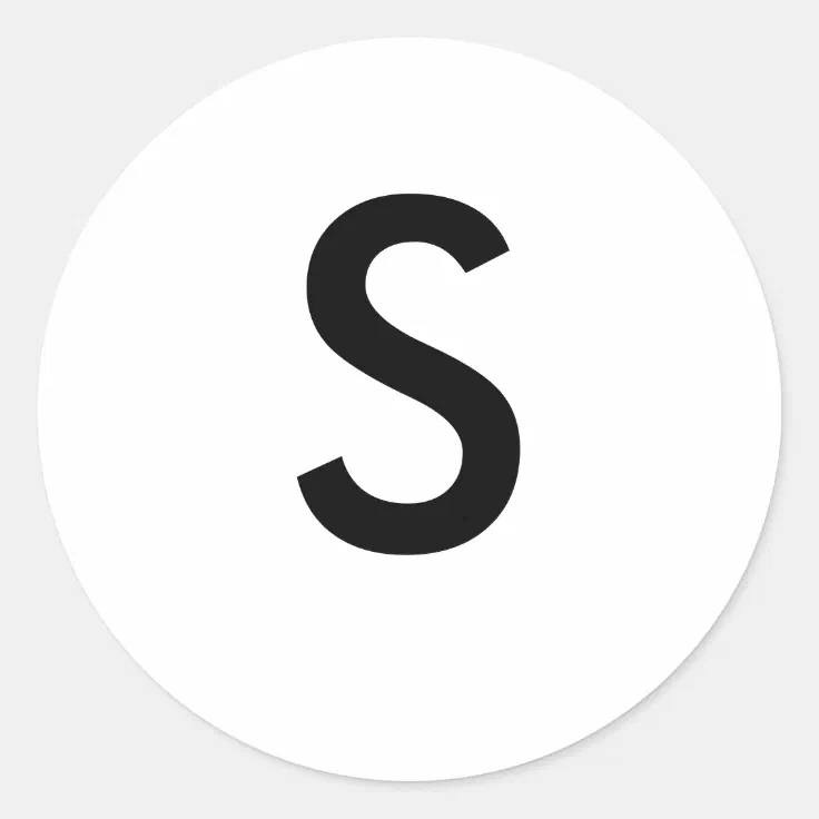 S CLASSIC ROUND STICKER | Zazzle