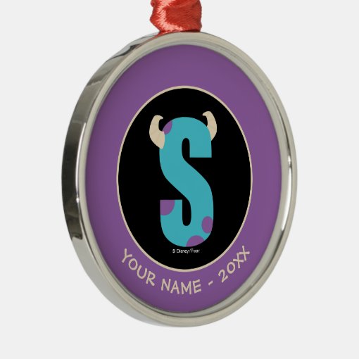 S is for Sulley | Add Your Name Metal Ornament | Zazzle