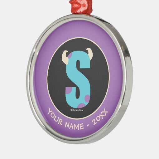 S is for Sulley | Add Your Name Metal Ornament | Zazzle