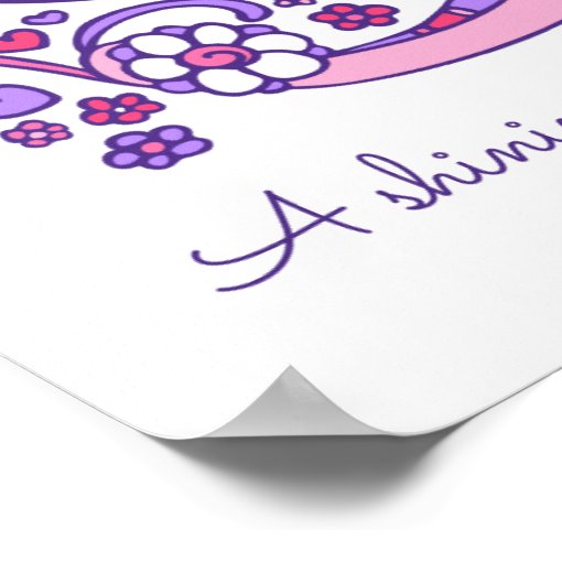 S monogram art Stella girls name meaning poster | Zazzle