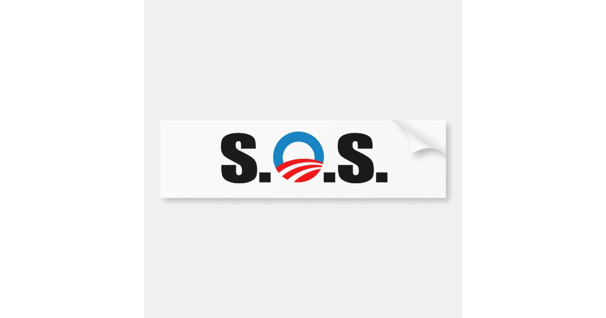 S.O.S BUMPER STICKER | Zazzle