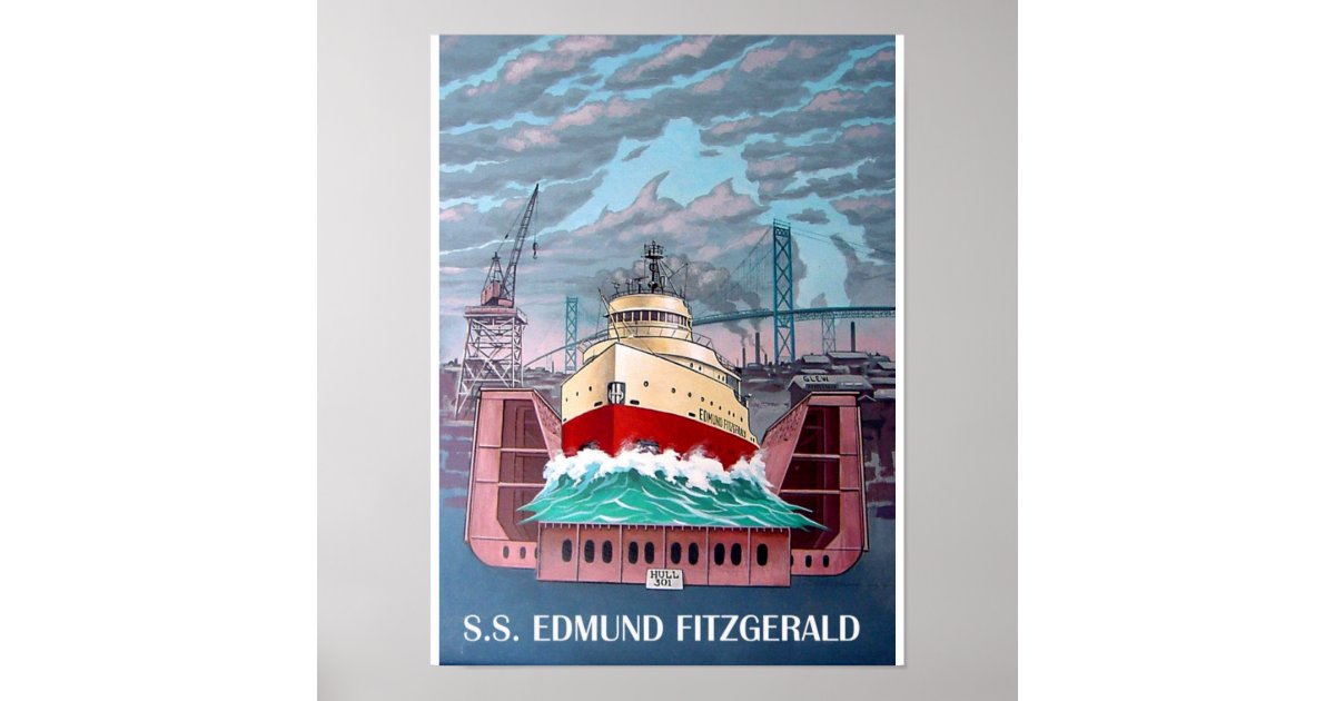 S.S. EDMUND FITZGERALD POSTER | Zazzle
