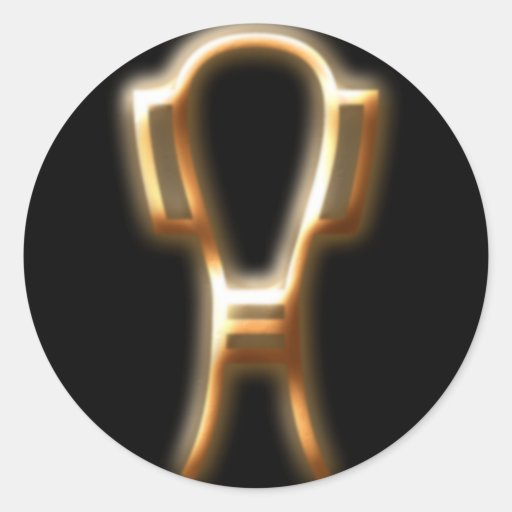 SA-loop Egyptian protection symbol Classic Round Sticker | Zazzle