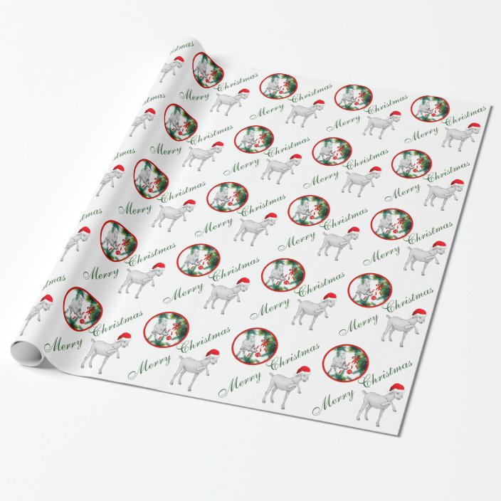 Saanen And Baby Goat Christmas Wrapping Paper | Zazzle.com