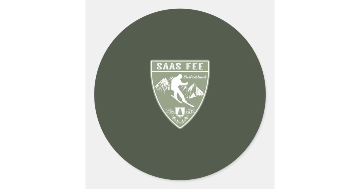Saas Fee Switzerland Classic Round Sticker | Zazzle