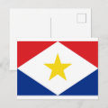 Saba National World Flag Postcard | Zazzle