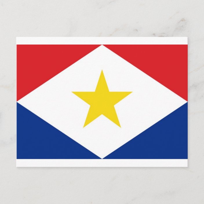 Saba National World Flag Postcard | Zazzle