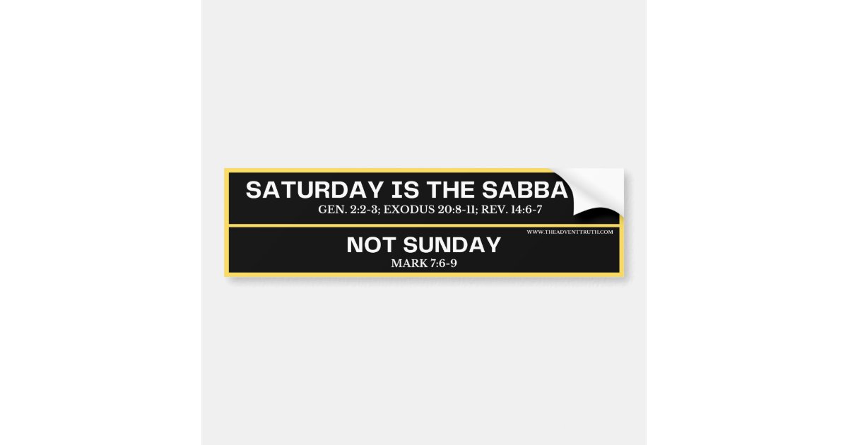 Sabbath Bumper Sticker | Zazzle