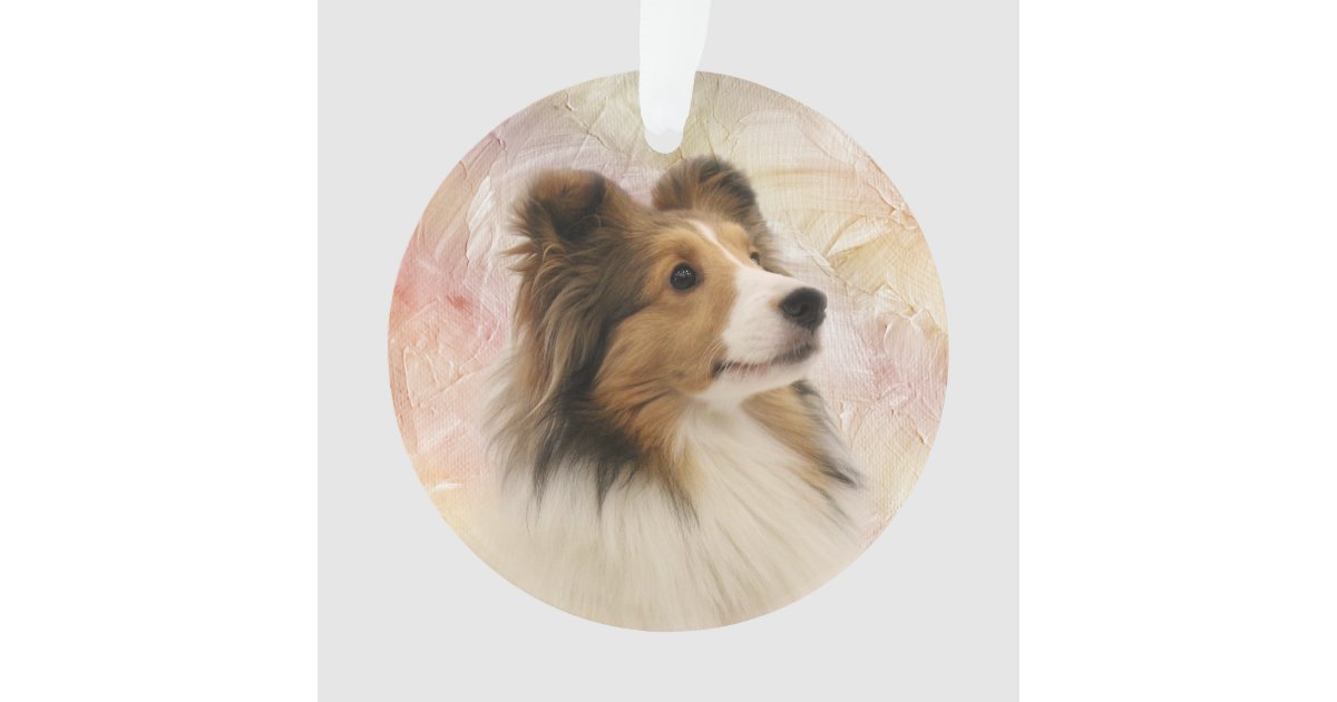 Sable Sheltie face Ornament | Zazzle