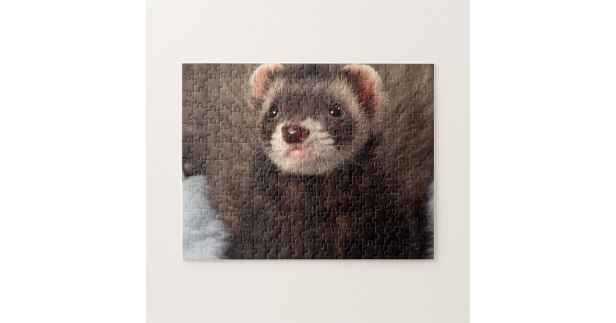Sable Weasel - Jabba the Ferret Jigsaw Puzzle | Zazzle