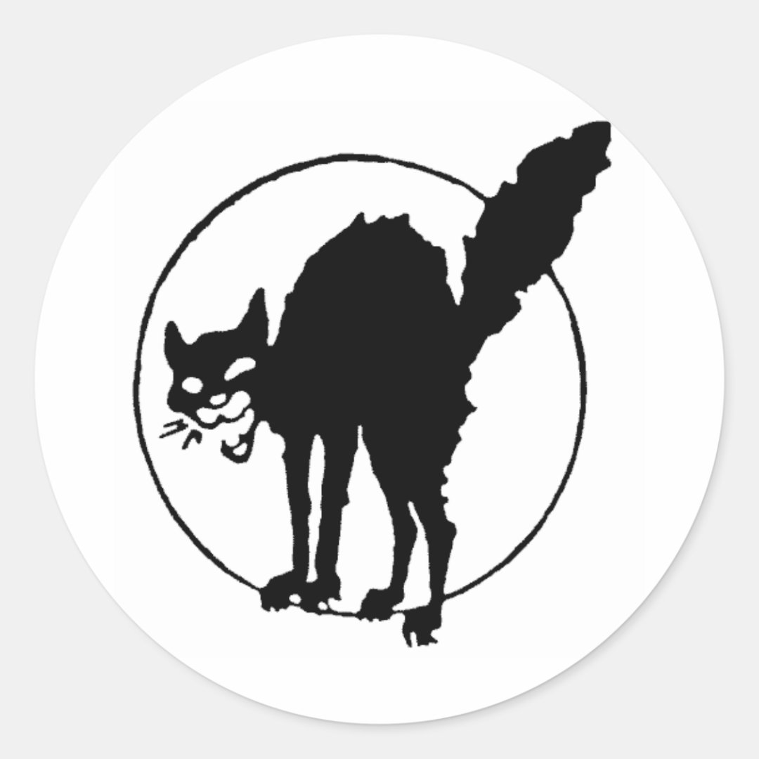 Sabo Cat Classic Round Sticker | Zazzle