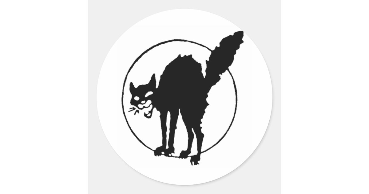 Sabo Cat Classic Round Sticker | Zazzle