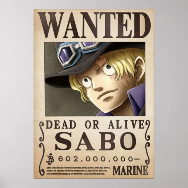 Sabo wanted poster | Zazzle