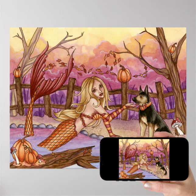 Sabrina - Fall Mermaid Poster | Zazzle