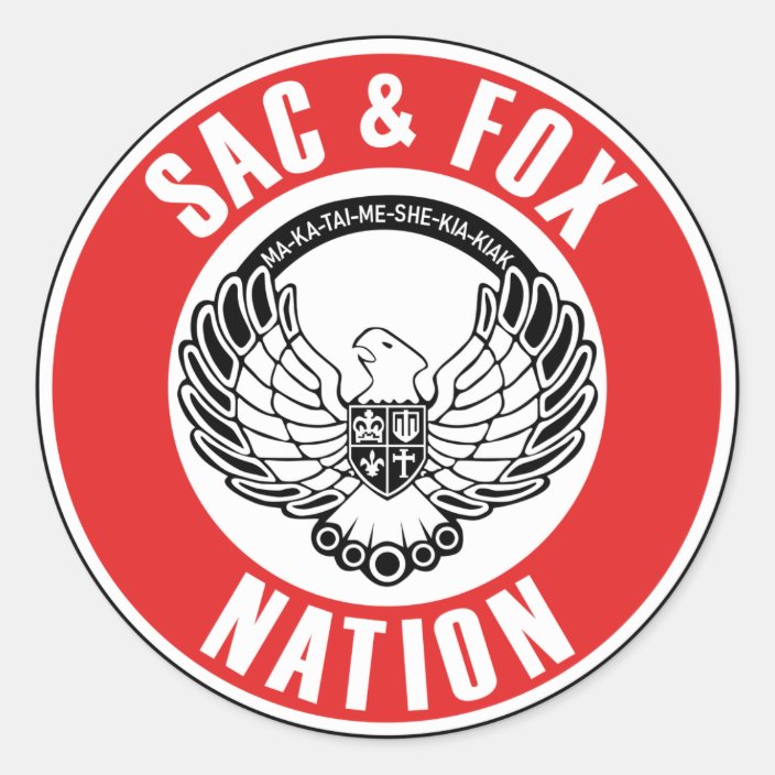 sac fox flag american native usa ethnic symbol ind classic round ...