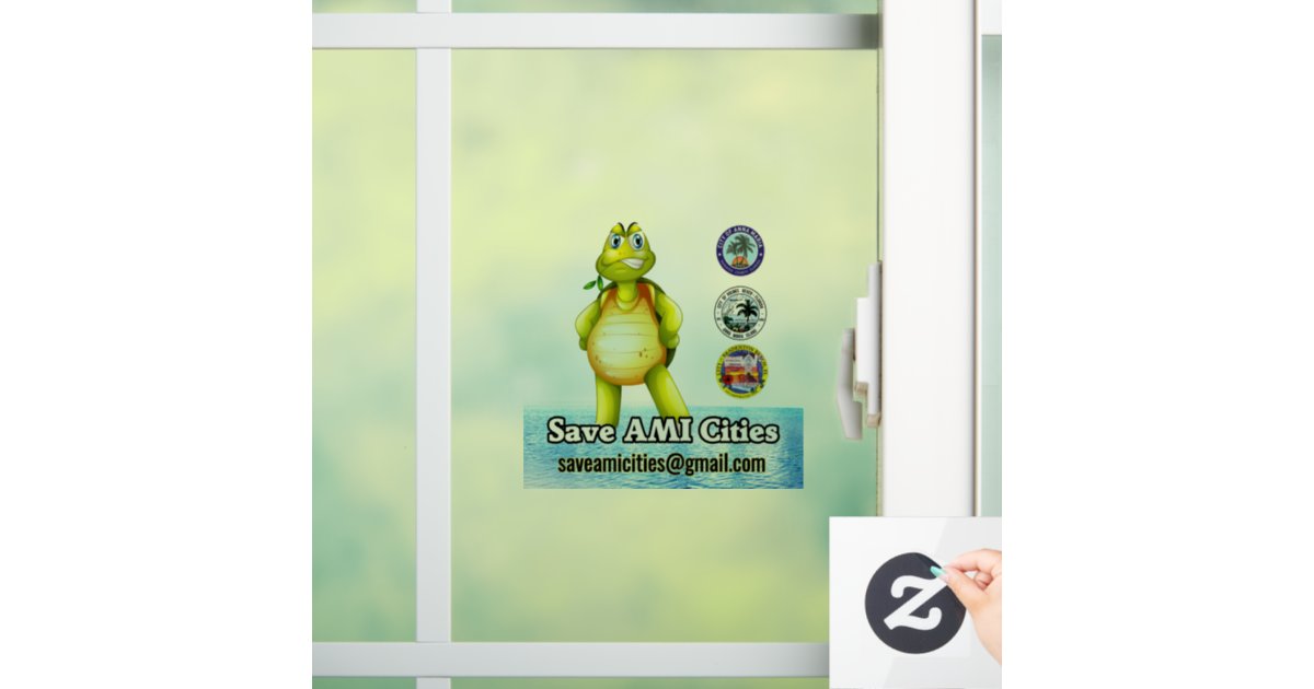 SAC Turtle Logo Window Cling | Zazzle