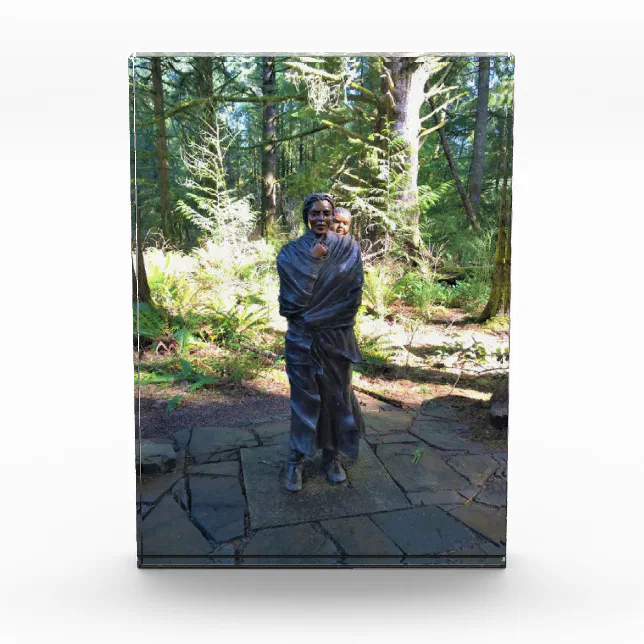 Sacagawea Statue, Fort Clatsop, Astoria, Oregon Photo Block | Zazzle