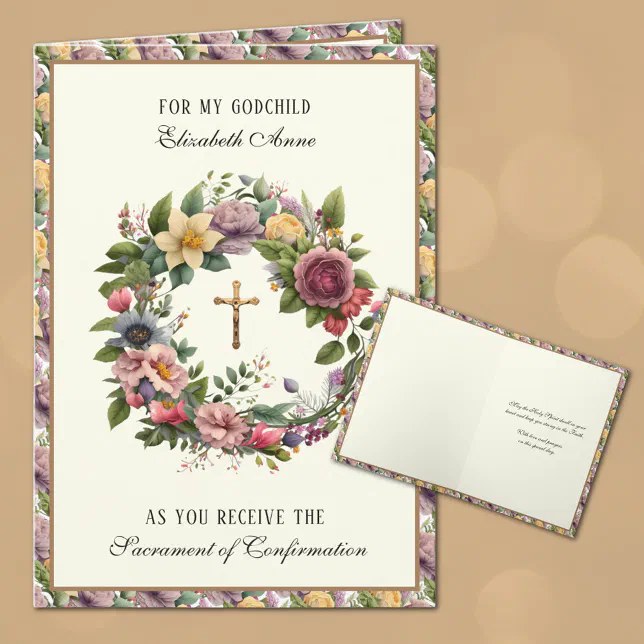 Sacrament Confirmation Godchild GodParents Holiday | Zazzle