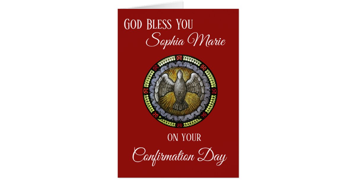 Sacrament Confirmation Stained Glass Window Dove | Zazzle