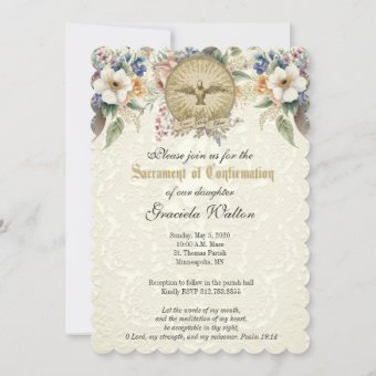 Sacrament of Confirmation Religious Catholic Invitation | Zazzle
