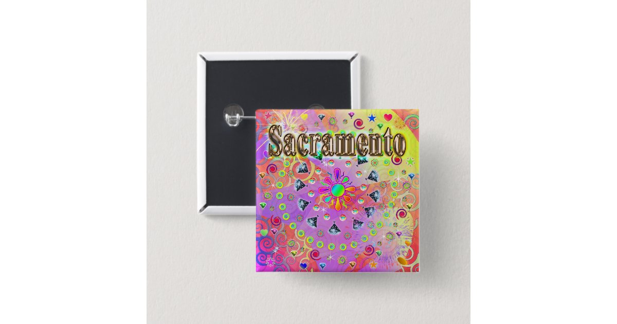 Sacramento Lucky Golden Button | Zazzle