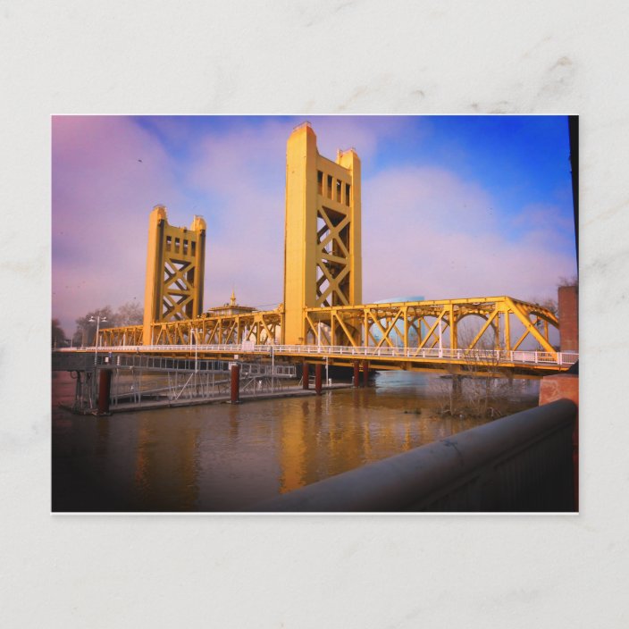 Sacramento Tower Bridge Postcard | Zazzle.com