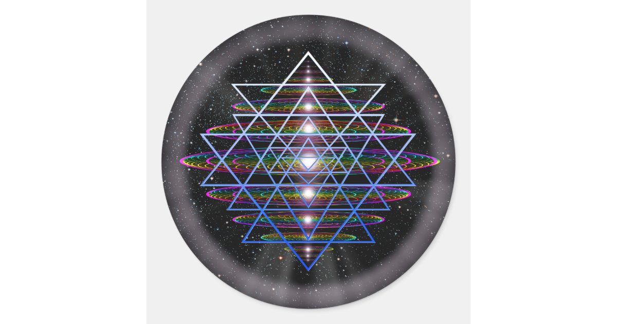Sacred Geometry 9 Classic Round Sticker | Zazzle
