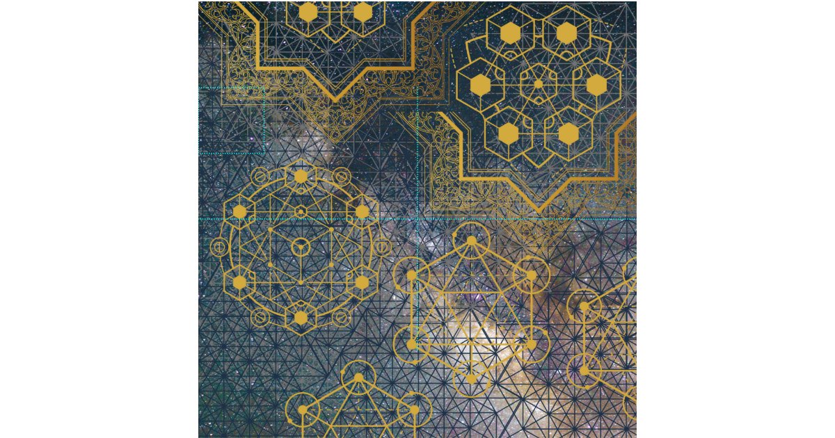 Sacred Geometry Fabric | Zazzle
