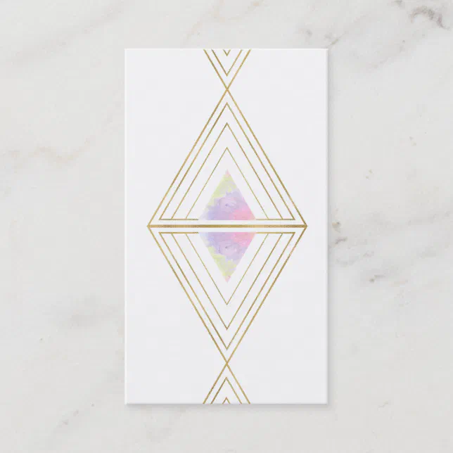 Sacred Geometry Gold Geometric Triangles Business Card | Zazzle