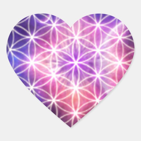 sacred geometry heart sticker | Zazzle.com